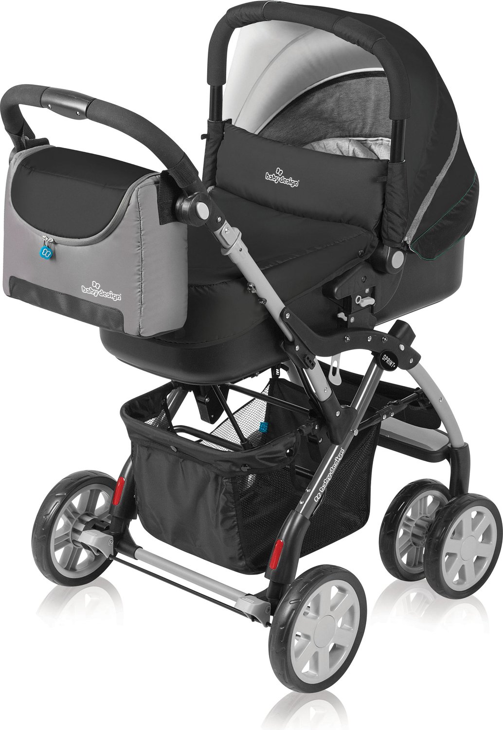 Wózek wielofunkcyjny Sprint + Baby Design szary - Nodik.pl