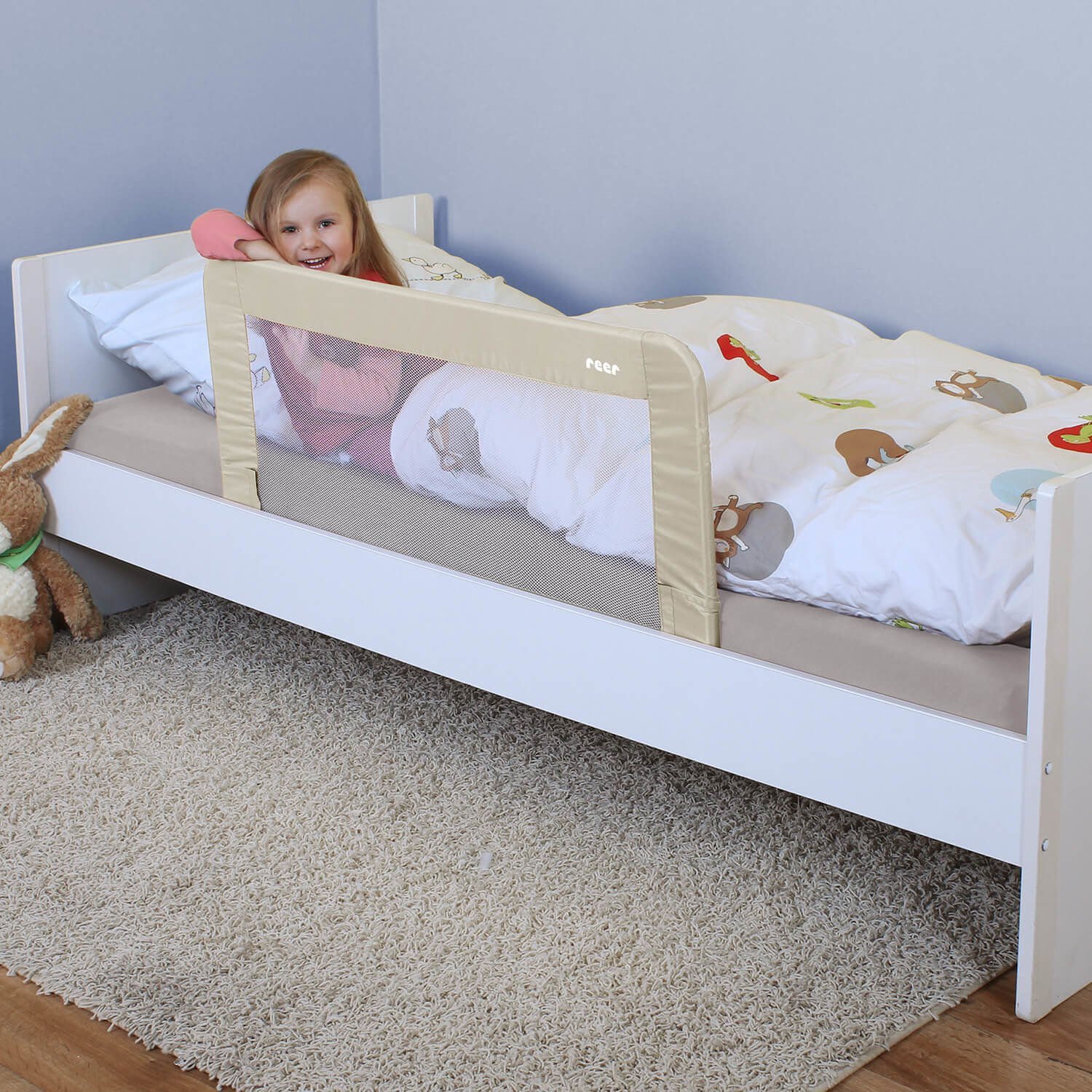 Barierka do łóżka Sleep'n Keep XL 150x50cm Reer beżowy - Nodik.pl